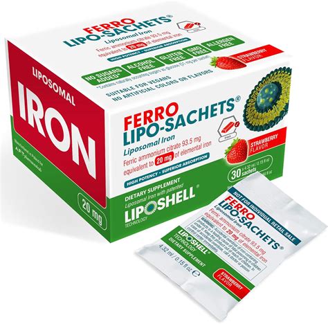 Ferro Lipo Sachets Liposomal Iron Supplement Liquid Iron