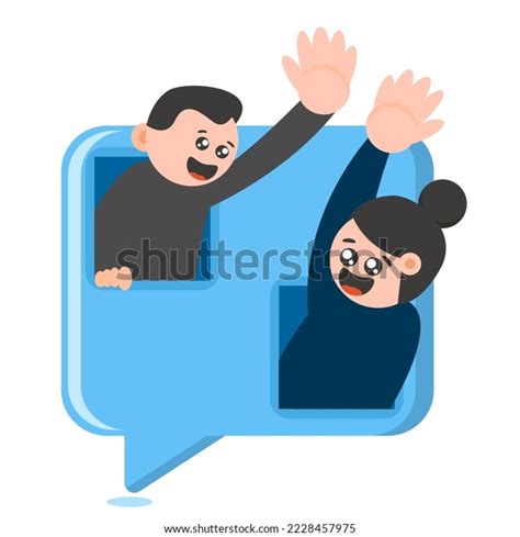 Illustration Vector Graphic Conversation Message Box Stock Vector Royalty Free 2228457975