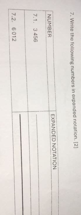 7 Write The Following Numbers In Expanded Studyx