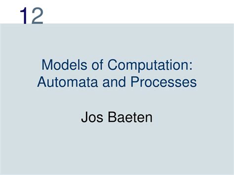 Ppt Models Of Computation Automata And Processes Powerpoint Presentation Id4174087
