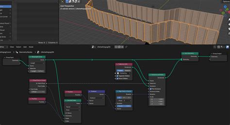geonodes array with fixed length of elements modeling blender