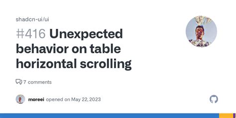 Unexpected Behavior On Table Horizontal Scrolling Issue 416 Shadcn Ui Ui GitHub