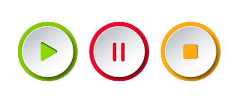 Ilustración De 3d Multimedia Music Player Buttons Icons Sound Voice