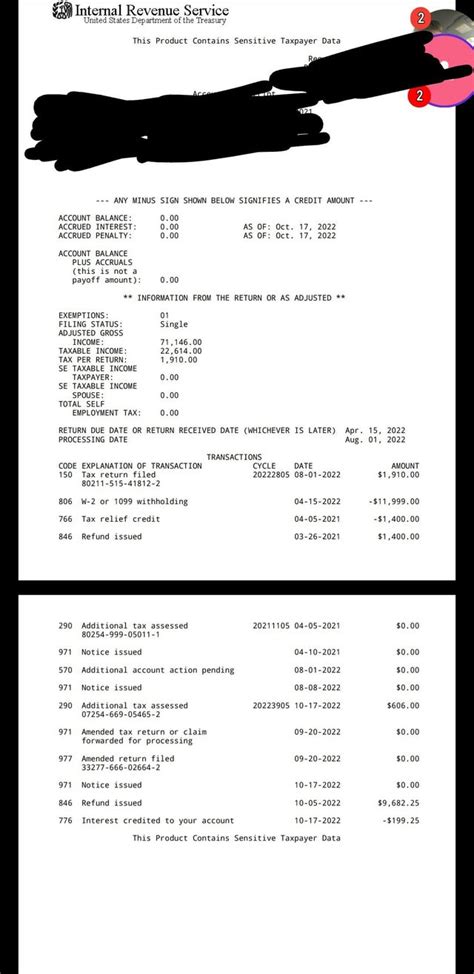 Amended Return R Irs