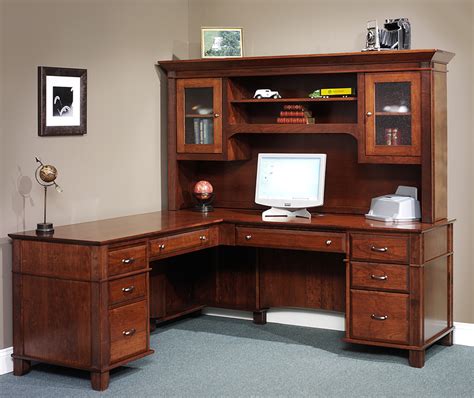 L Computer Desk With Hutch