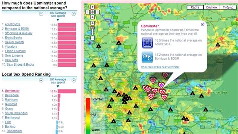 Сексуальная карта Англии — Инфокарт