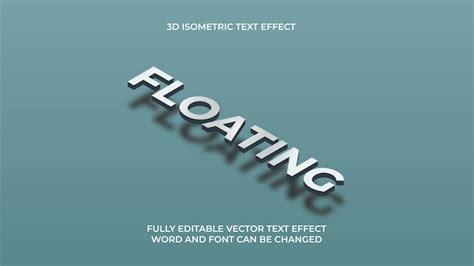Premium Vector Editable 3d Floating Isometric Text Effect