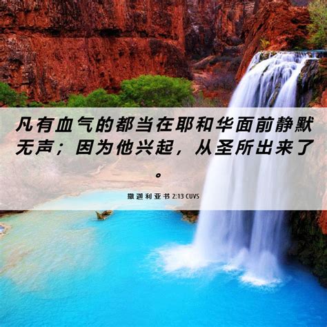 撒 迦 利 亚 书 2 13 CUVS 凡 有 血 气 的 都 当 在 耶 和 华 面