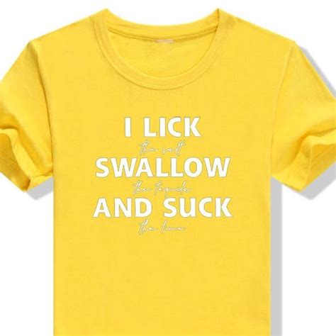 Ladies Lick Swallow Suck Tee Biker Life