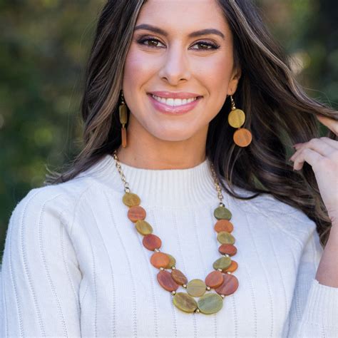 Omala Rosy Cheeks Collection Necklace Circular Rows Anju Jewelry