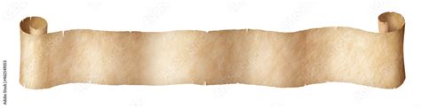 Horizontal Narrow Old Paper Fantasy Style Scroll Isolated Stock Photo Adobe Stock