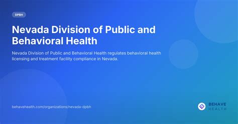 Dpbh Nevada Behavioral Health Licensing Behave Health