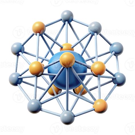 Molecular Structure Complex Network Of Atoms 55060107 Png