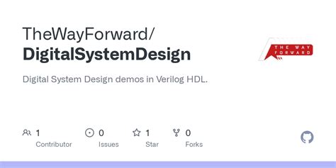 GitHub TheWayForward DigitalSystemDesign Digital System Design Demos In Verilog HDL