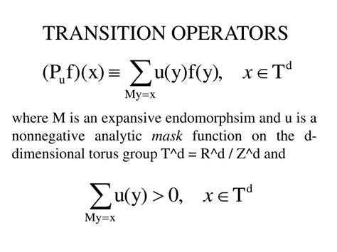 Ppt Zero Sets Of Eigenfunctions Of Transition Operators Powerpoint