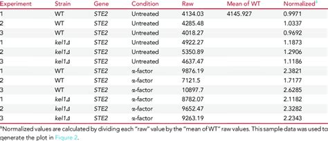 An Example Of Rt Qpcr Raw Data Processing For The Gene Ste2 Download