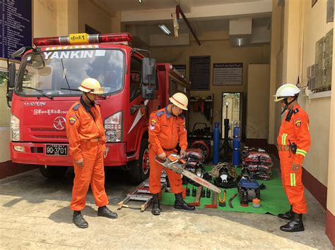 ရန်ကင်းမြို့နယ် မီးသတ်ဦးစီးဌာနတွင် မုန်တိုင်းအန္တရာယ်ကြိုတင်ကာကွယ်ရေး လုပ်ငန်းများ ဆောင်ရွက