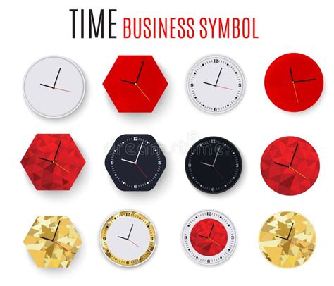 Wall Clock Office Template Design In Vector Closeup The Layout For Branding And Advertising