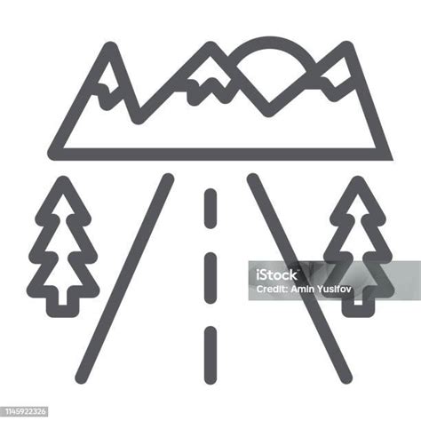 도로 선 아이콘 여행 및 길가 고속도로 표지판 벡터 그래픽 흰색 바탕에 선형 패턴입니다 10에 대한 스톡 벡터 아트 및 기타 이미지 Istock