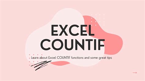 Excel Countif Function Tutorial Youtube