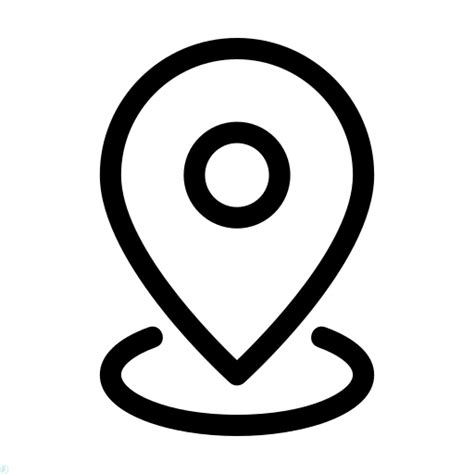 دانلود آیکون جی پی اس استایل خطی مشکی با فرمت Png