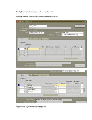 Cycle Count In Oracle DOCX
