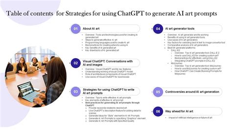 Table Of Contents For Strategies For Using Chatgpt To Generate Ai Art Prompts Chatgpt Ss V Ppt