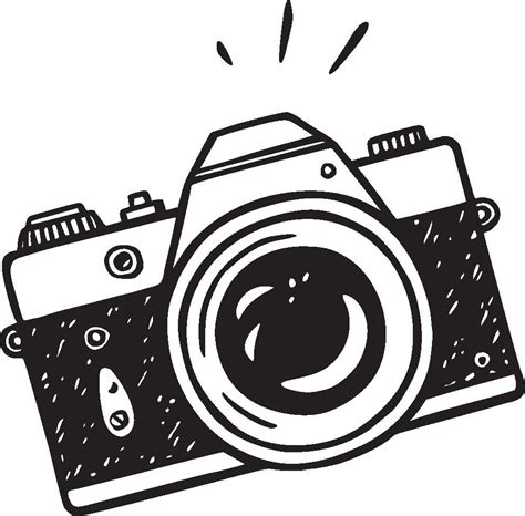 Black And White Camera Template File High Quality Clipart File