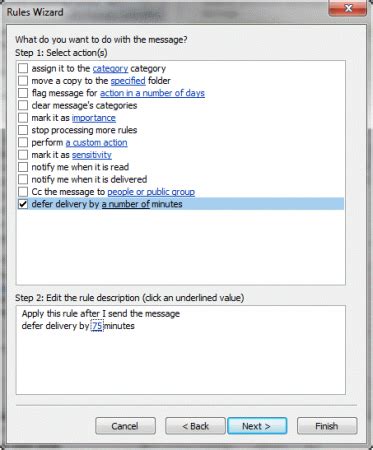 To Delay Sending A Message In Outlook