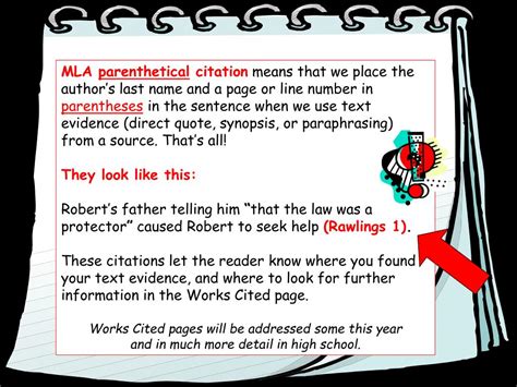 PPT Parenthetical MLA Citation Of Textual Evidence PowerPoint