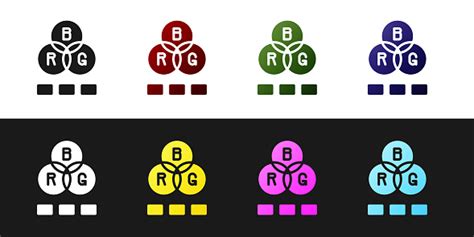 흑백 배경에서 격리된 Rgb 색상 믹싱 아이콘을 설정합니다 벡터 0명에 대한 스톡 벡터 아트 및 기타 이미지 0명 Cmyk 건강관리와 의술 Istock