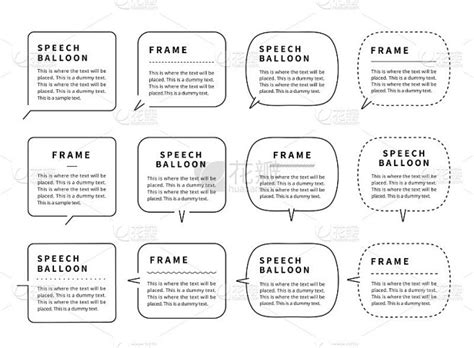 插图集一个简单的正方形演讲气球框架。 插图集一个简单的正方形演讲气球框架。