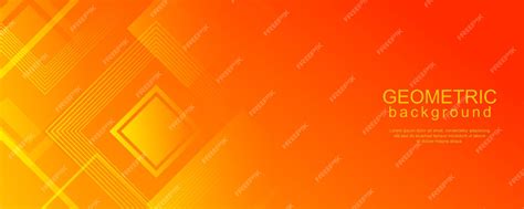 Premium Vector Minimal Geometric Background With Dynamic Square Design In Orange Gradient Color