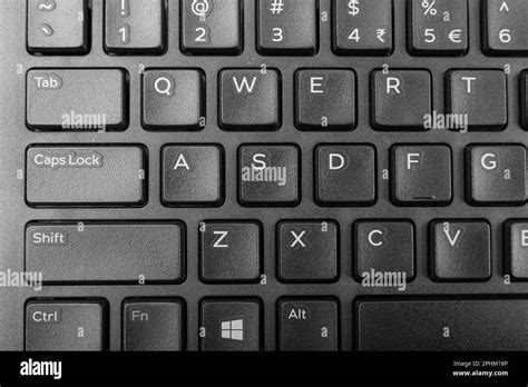 Black Keyboard Keys Closeup Macro Shot Of Keyboard Button Pc Hotkey
