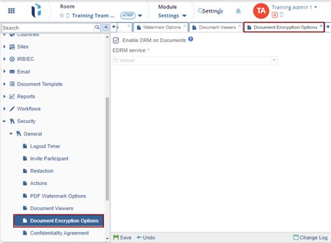 Document Encryption Options