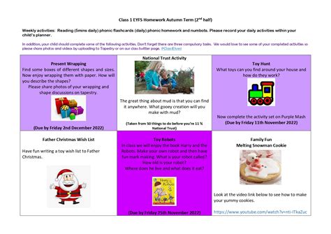 Primary 2 Homework Grid