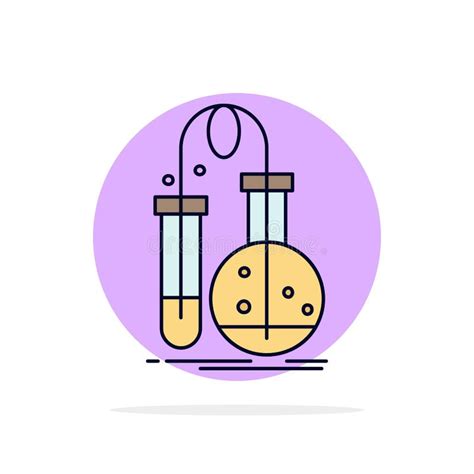 Testing Chemistry Flask Lab Science 5 Color Line Web Icon Template Isolated On White Vector