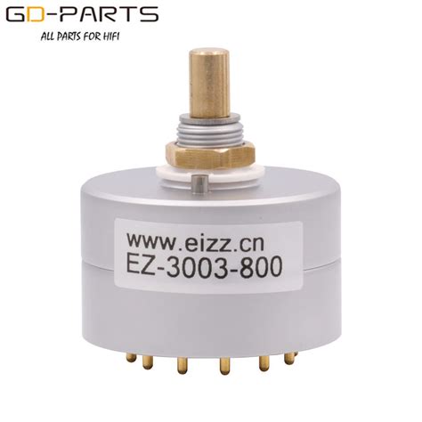 Eizz 3 Ways 4 Ways 3 Positions Rotary Switch Signal Source Selector Aluminum Shield 12 Gold