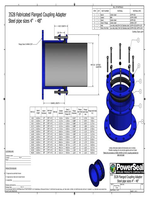 Fillable Online 3528 Fabricated Flanged Coupling Adapter Steel Pipe Fax Email Print Pdffiller