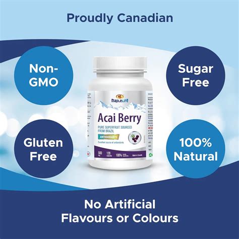 Maplelife Acai Berry 500mg 120 Capsules