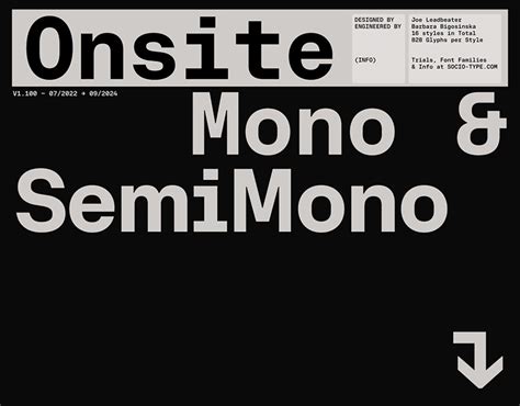 Onsite Mono And Onsite Semimono Typeface 11 S Behance