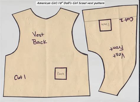 Template Printable Vest Pattern