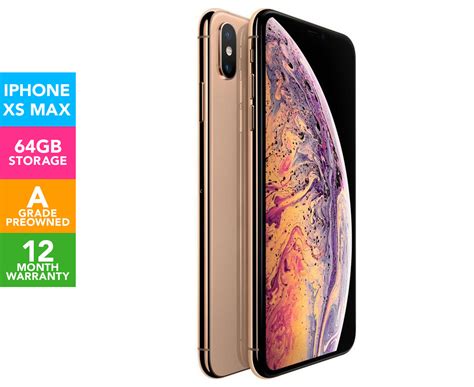 Pre Owned Apple Iphone Xs Max Gb Smartphone Unlocked Gold Catch Com Au