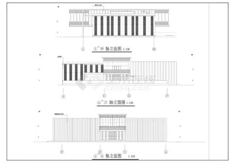 售楼处立面剖面图 售楼处 土木在线
