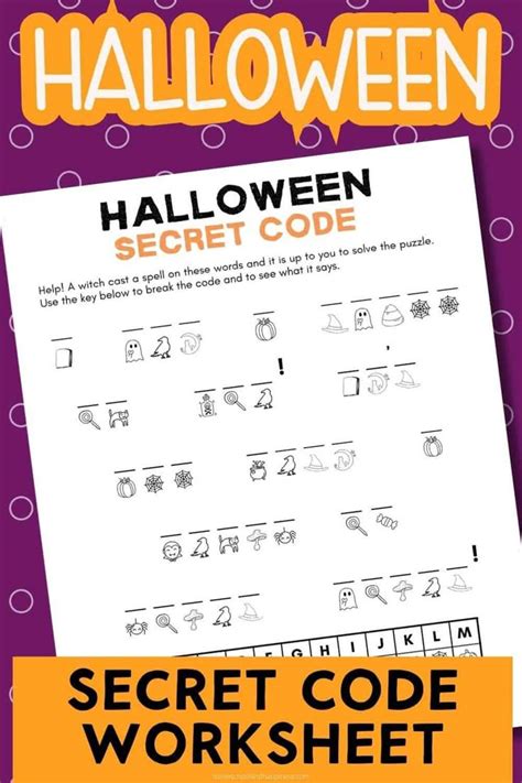 Halloween Secret Code Worksheet Halloween Worksheets Free Halloween Worksheets Halloween