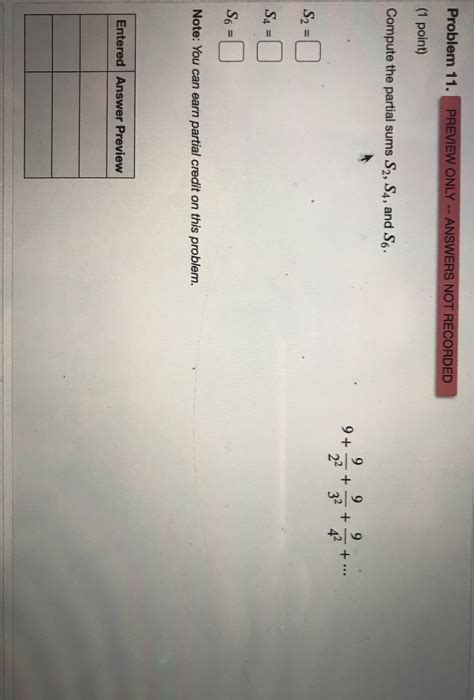 solved problem 7 preview only answers not recorded 2