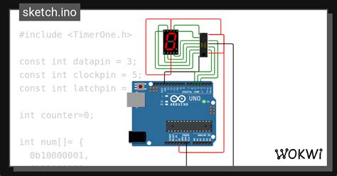 7seg By Shiftreg Wokwi Esp32 Stm32 Arduino Simulator
