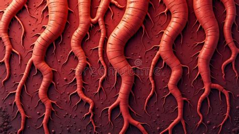 Microscopic Plant Root System Intricate Fiber High Quality Image Stock Illustration