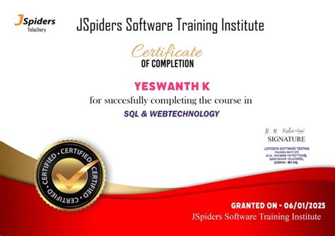 Sql Webdevelopment Learningjourney Jspidersvelachery Webtechnologies Growth Yeswanth Kamaraj