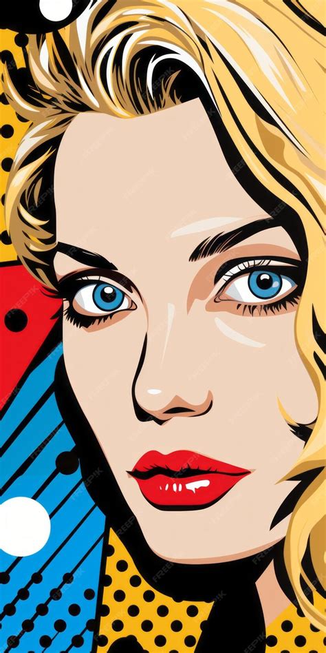 Premium Photo Pop Art Illustration Charlotte In The Style Of Roy Lichtenstein